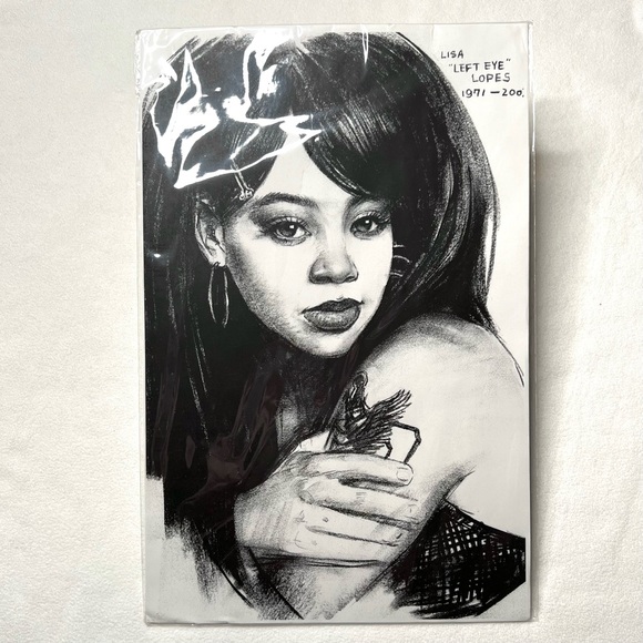 Vintage | Art | Vintage 9s Lisa Left Eye Lopes Sketch Artwork | Poshmark